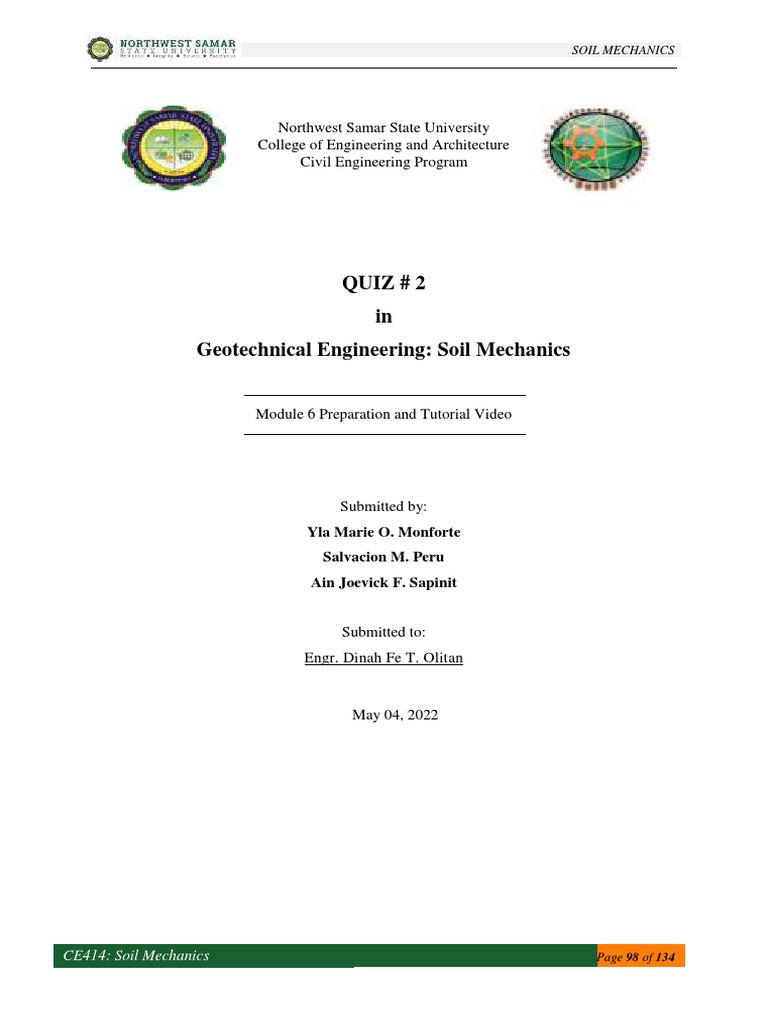 MODULE 6. Stresses in Soil | PDF | Soil Mechanics | Stress (Mechanics)