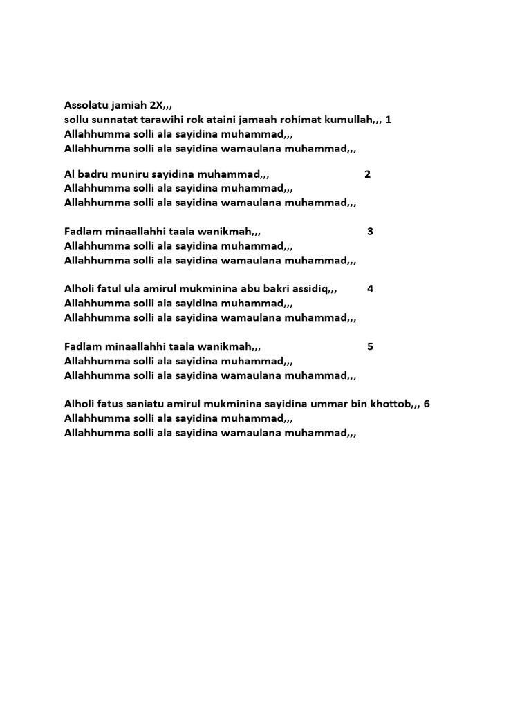 Assolatu Jamiah 2X | PDF