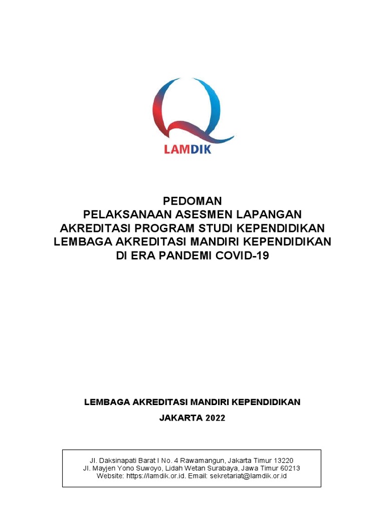 Pedoman Al Lamdik Covid | PDF | Karier & Perkembangan