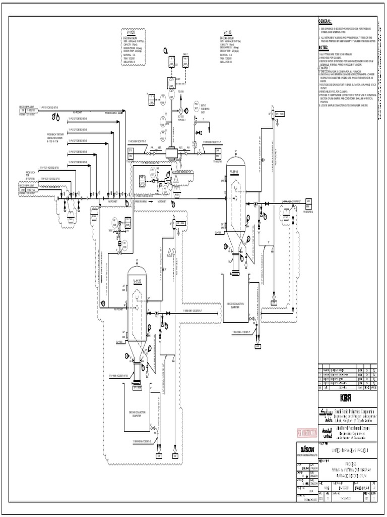 Decoke Drum Piping and Instrumentation Diagram | PDF | Mechanical ...