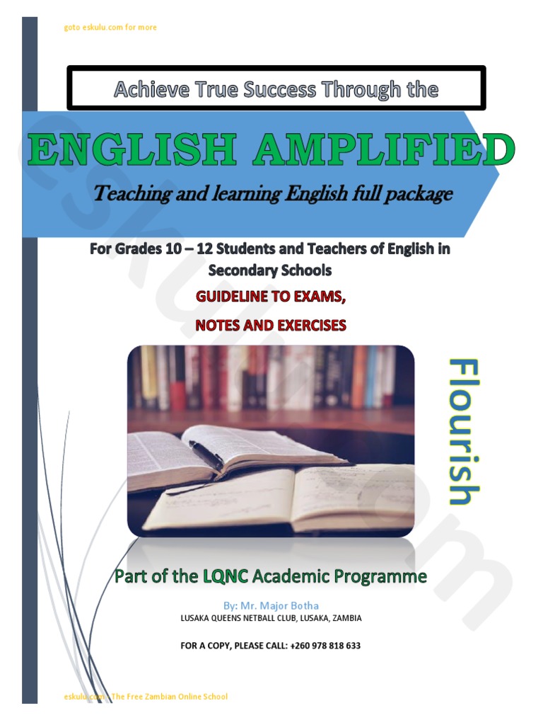 Grade 10 To 12 English Amplified Pamphlet | PDF | Noun | Sentence ...