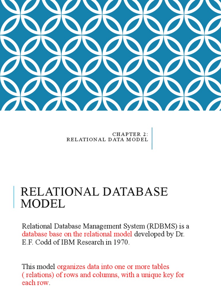 Relational Data Model (rdm) | Pdf | Relational Database | Relational Model