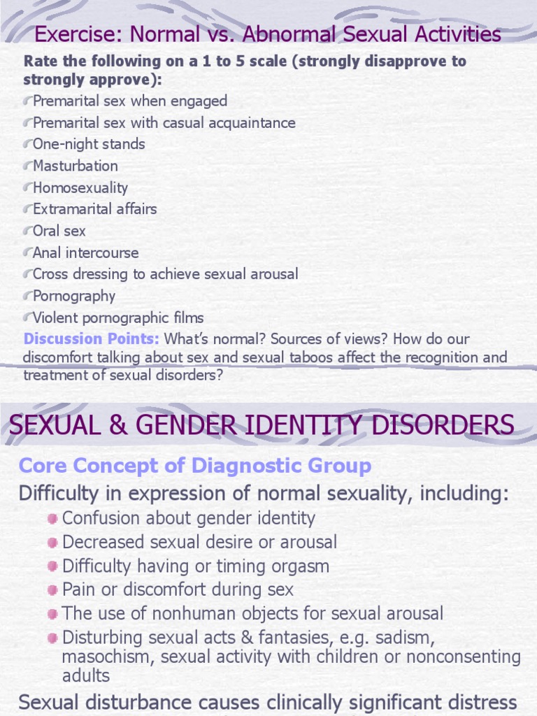 Sexual & Gender Identity Disorders | PDF | Sexual Dysfunction | Human ...