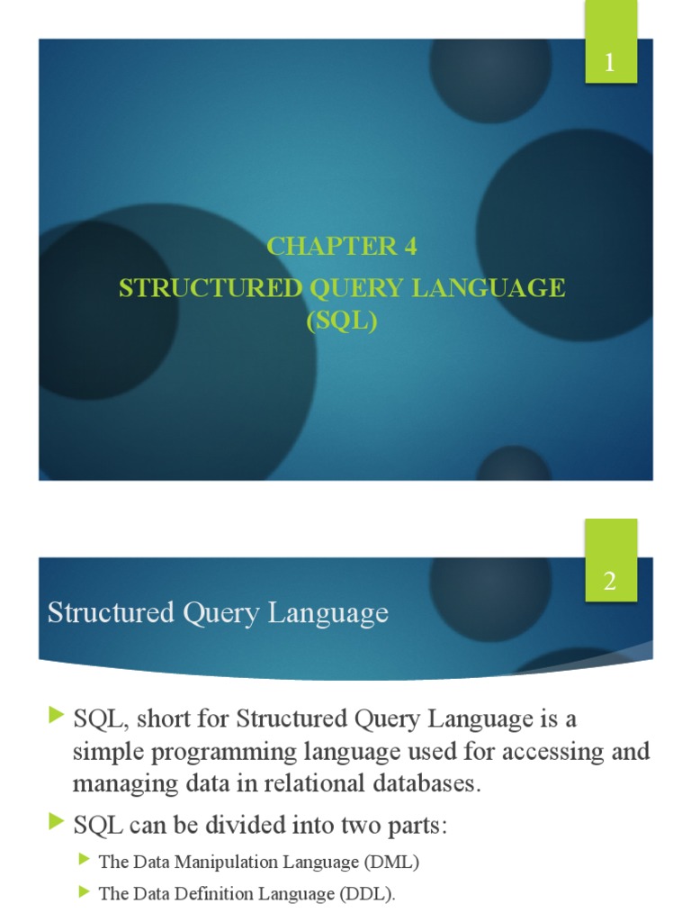 Structured Query Language Sql Pdf Sql Databases 3127