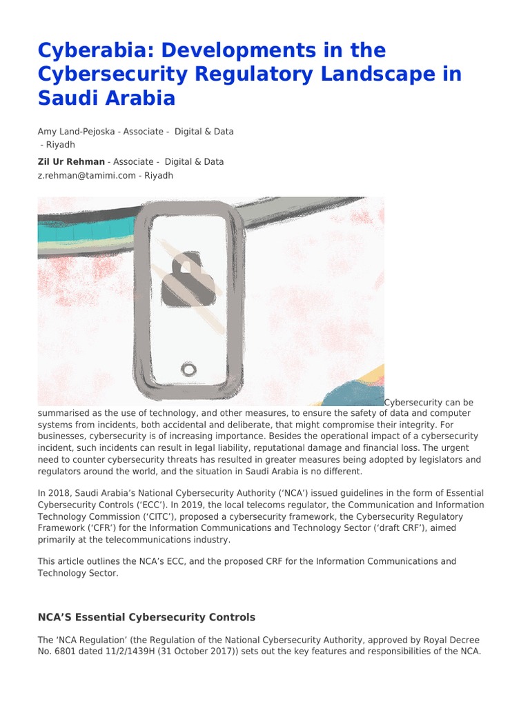Saudi Cybersecurity Regulations | PDF | Security | Computer Security