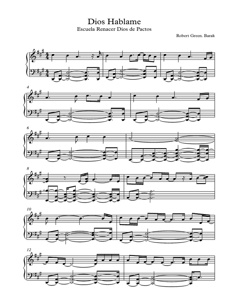 Dios Hablame - 1 - Partitura Completa | PDF