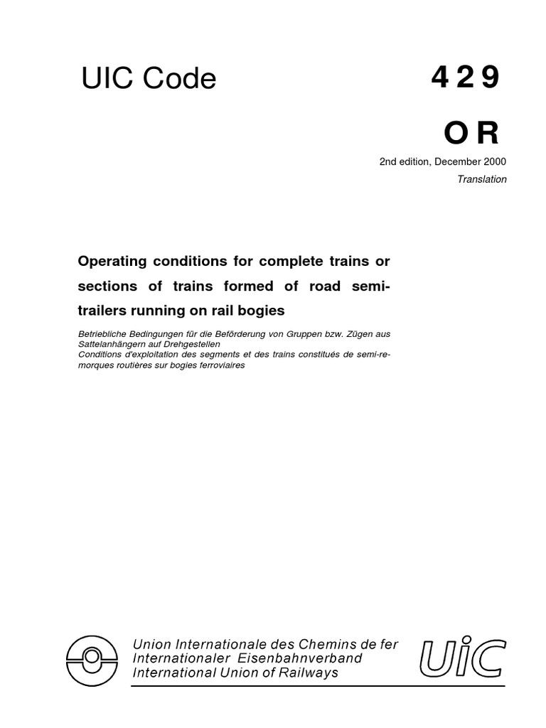 Uic 429 | PDF