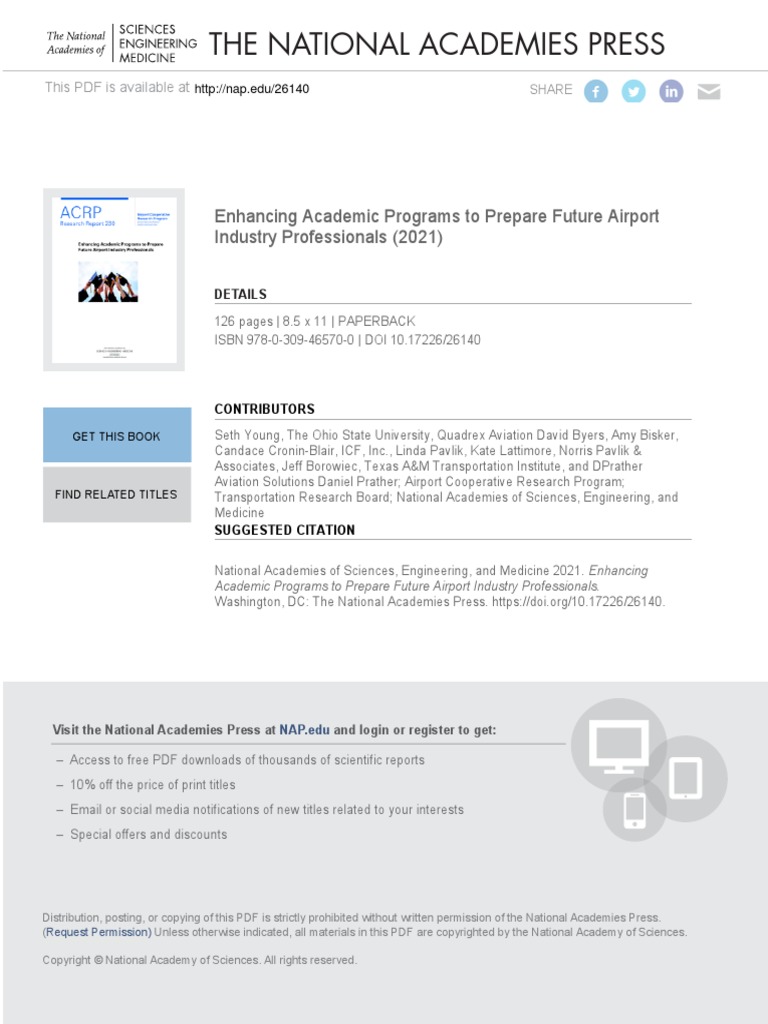The National Academies Press: Enhancing Academic Programs To Prepare Future Airport Industry ...