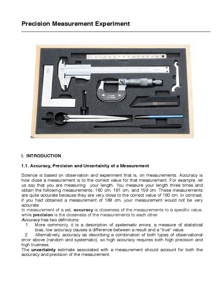 Measurement Pdf Accuracy And Precision Observational Error