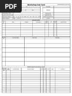 Maintenance Job Card Template | PDF