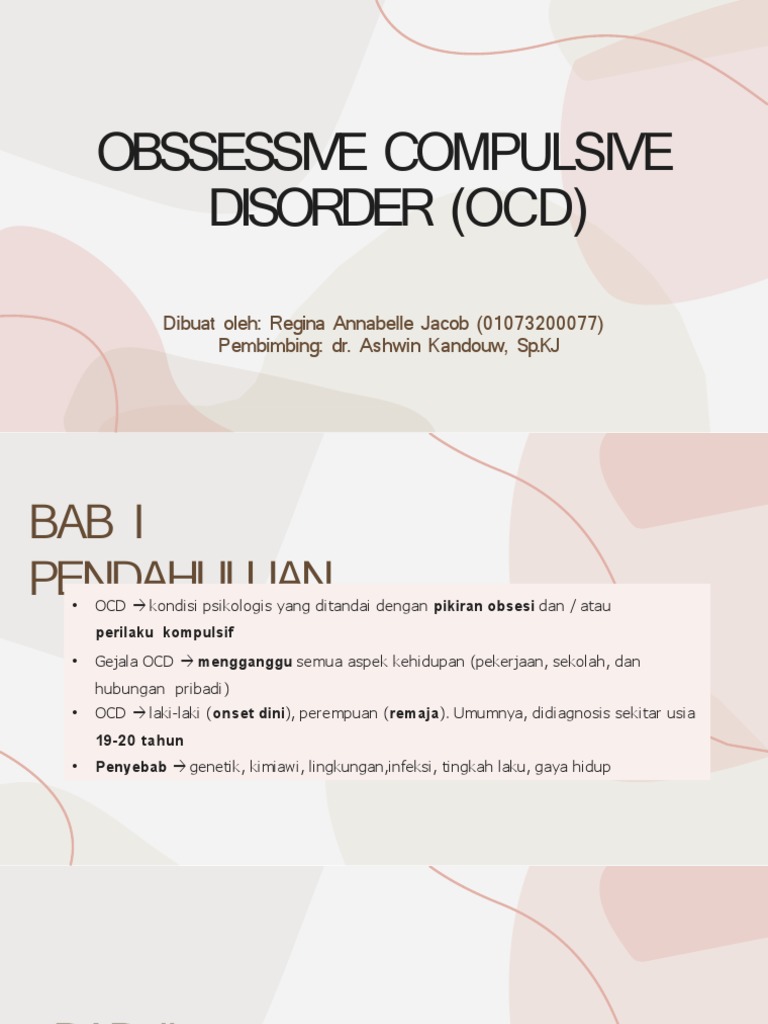 Obssessive Compulsive Disorder (Ocd) | PDF