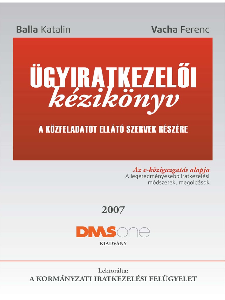 Ugyiratkezeloi Kezikonyv | PDF