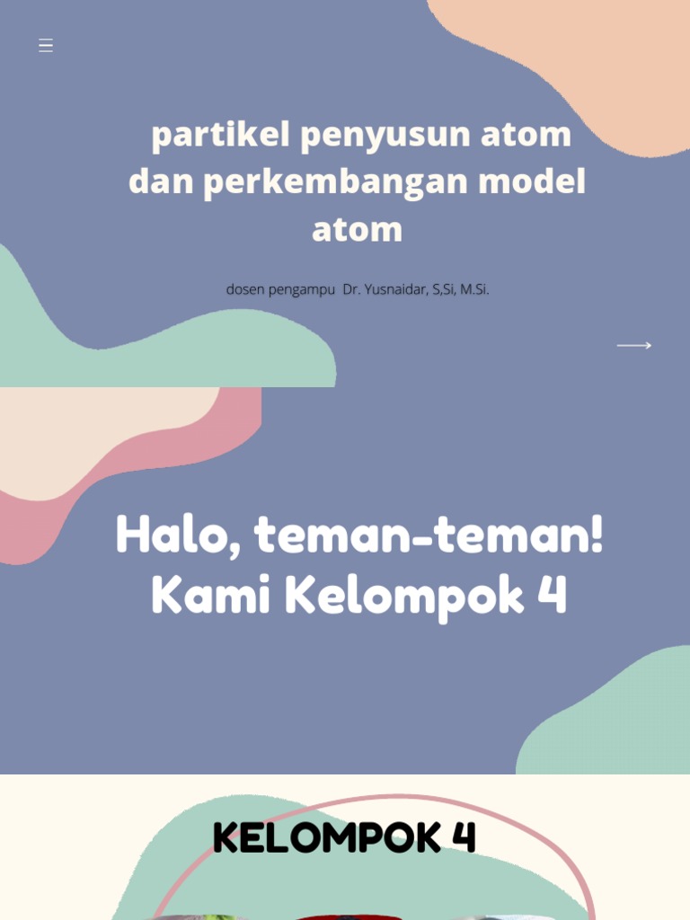 Partikel Penyusun Atom Dan Perkembangan Model Atom | PDF
