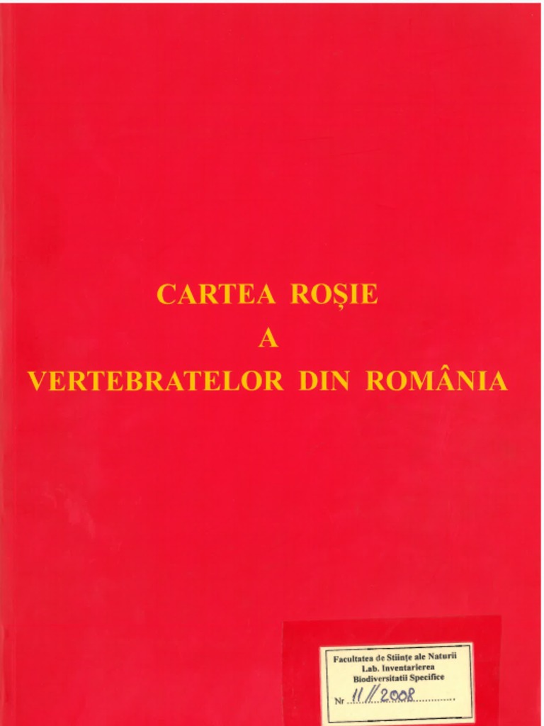 Cartea Rosie A Vertebratelor Din Romania, 2005 | PDF
