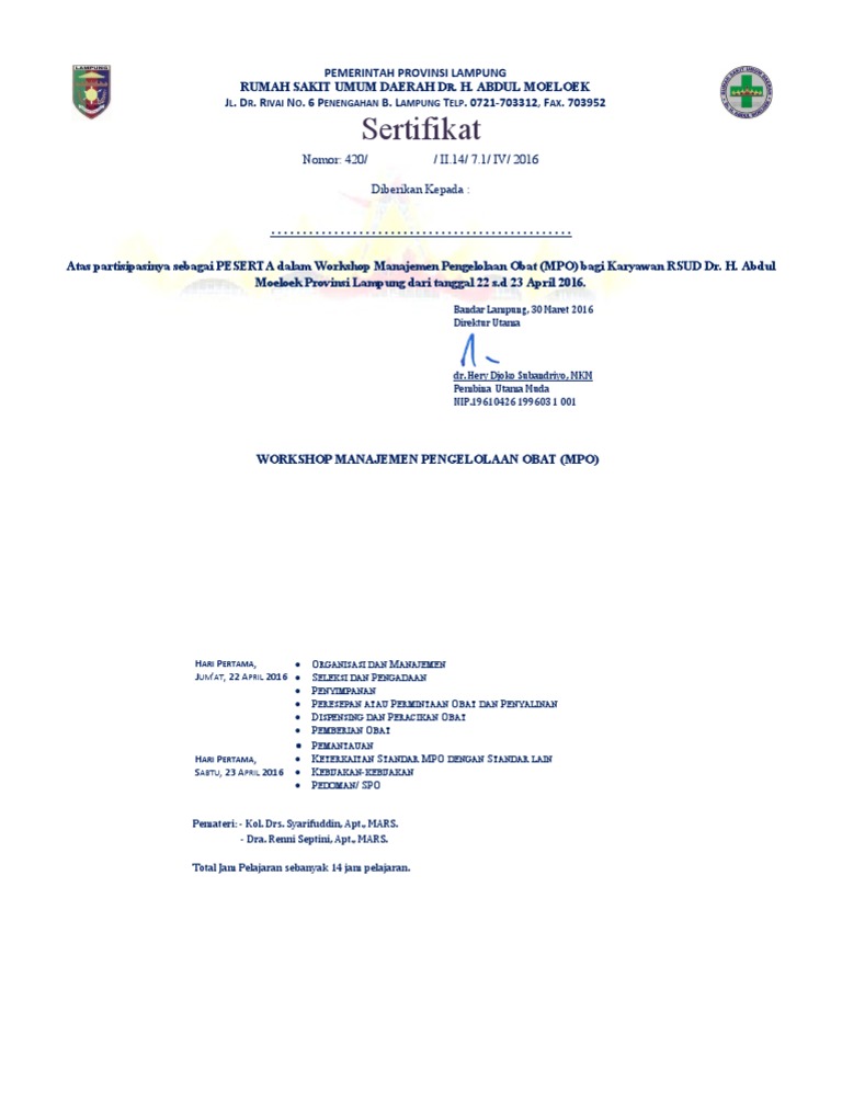 Sertifikat MPO | PDF | Kesehatan Holistik | Sains & Matematika