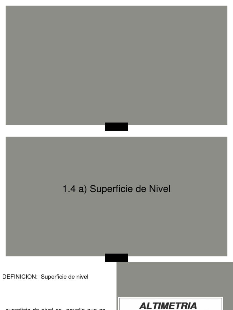 1.4) A Superficie de Nivel | Descargar gratis PDF | Topografía | Tierra