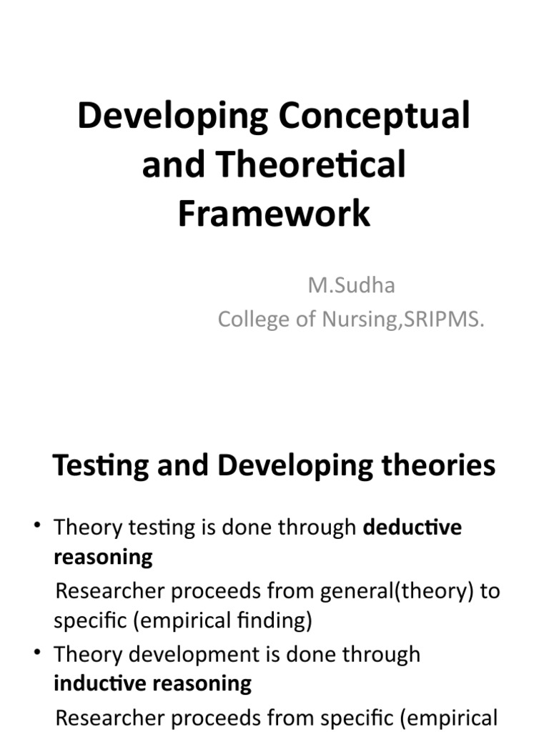 Developing Conceptual and Theoretical Framework | PDF | Theory ...