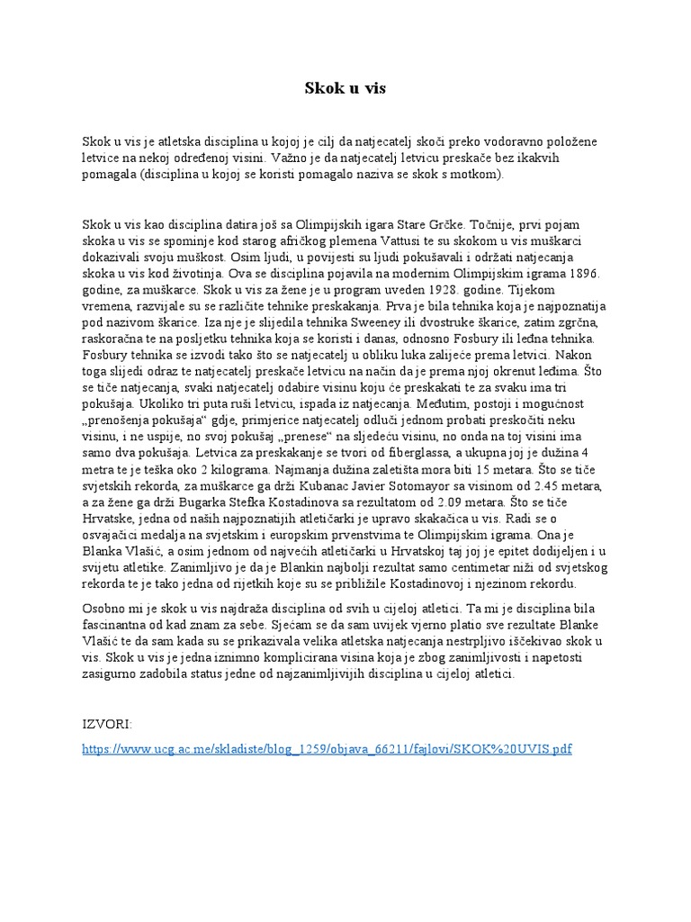Skok U Vis | PDF