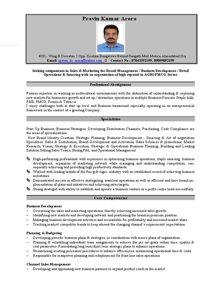 Resume Update..... | Download Free PDF | Retail | Sales