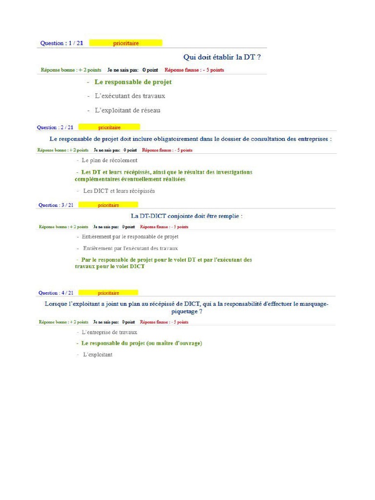 QCM AIPR Questions Prioritaires | PDF