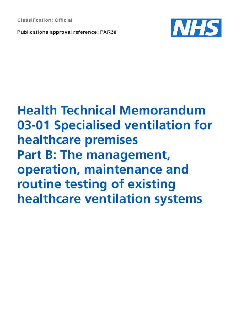 HTM0301 PartB Accessible F6 | PDF | Ventilation (Architecture) | Health ...