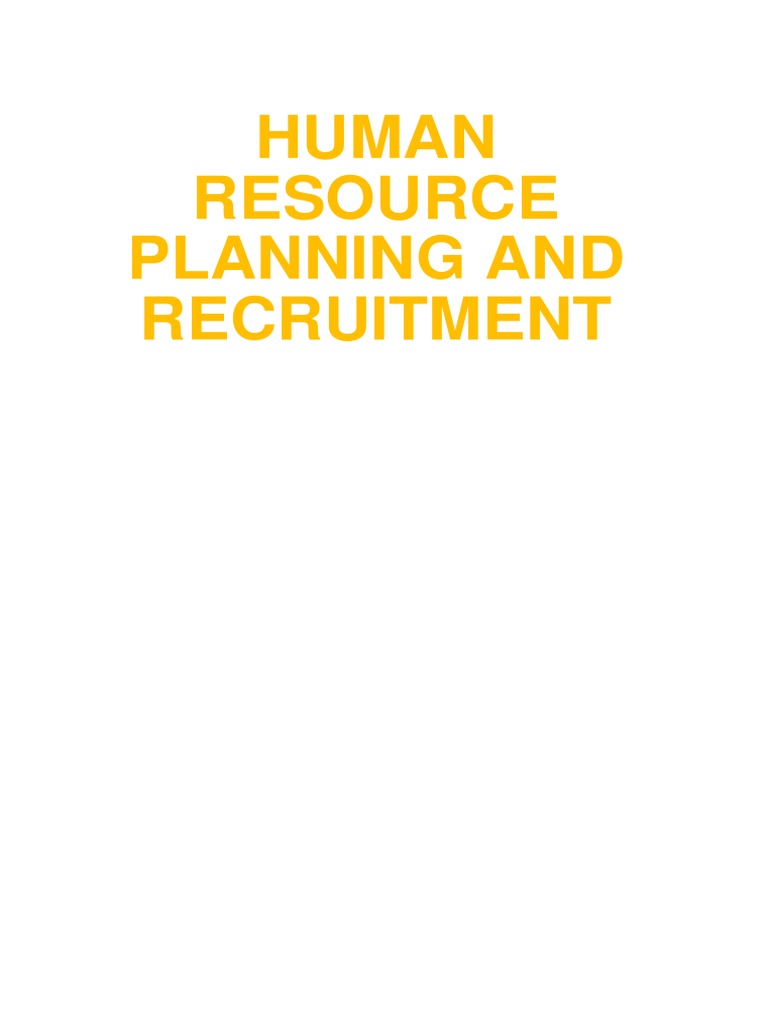 Module - CHAPTER 8 - Human-Resource-Planning-and-Recruitment | Download Free PDF | Recruitment ...