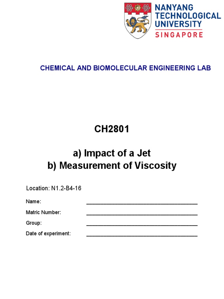 Jet Impact Experiment in Fluid Mechanics | PDF | Teaching Methods & Materials