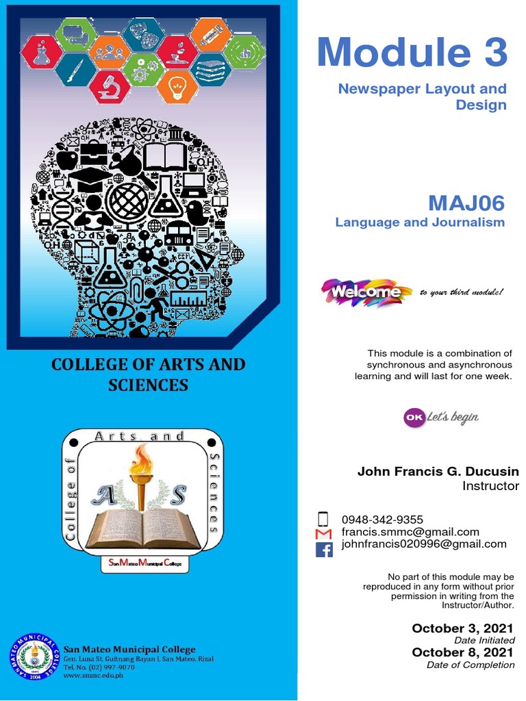 Module 3 MAJ06 - Newspaper Layout and Design | PDF | Graphic Design ...