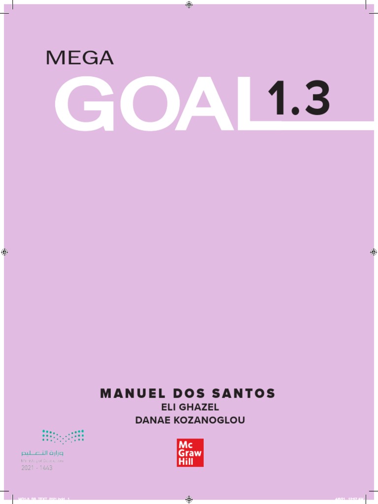 كتاب اللغة الإنجليزية Mega Goal 1.3 مسارات أول ثانوي | PDF