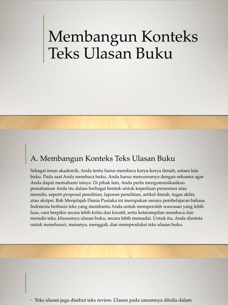Membangun Konteks Teks Ulasan Buku | PDF
