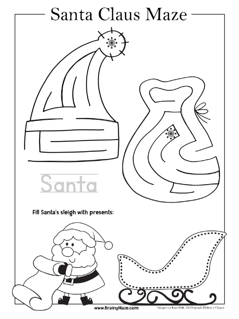 Christmas Santa Maze Junior | PDF