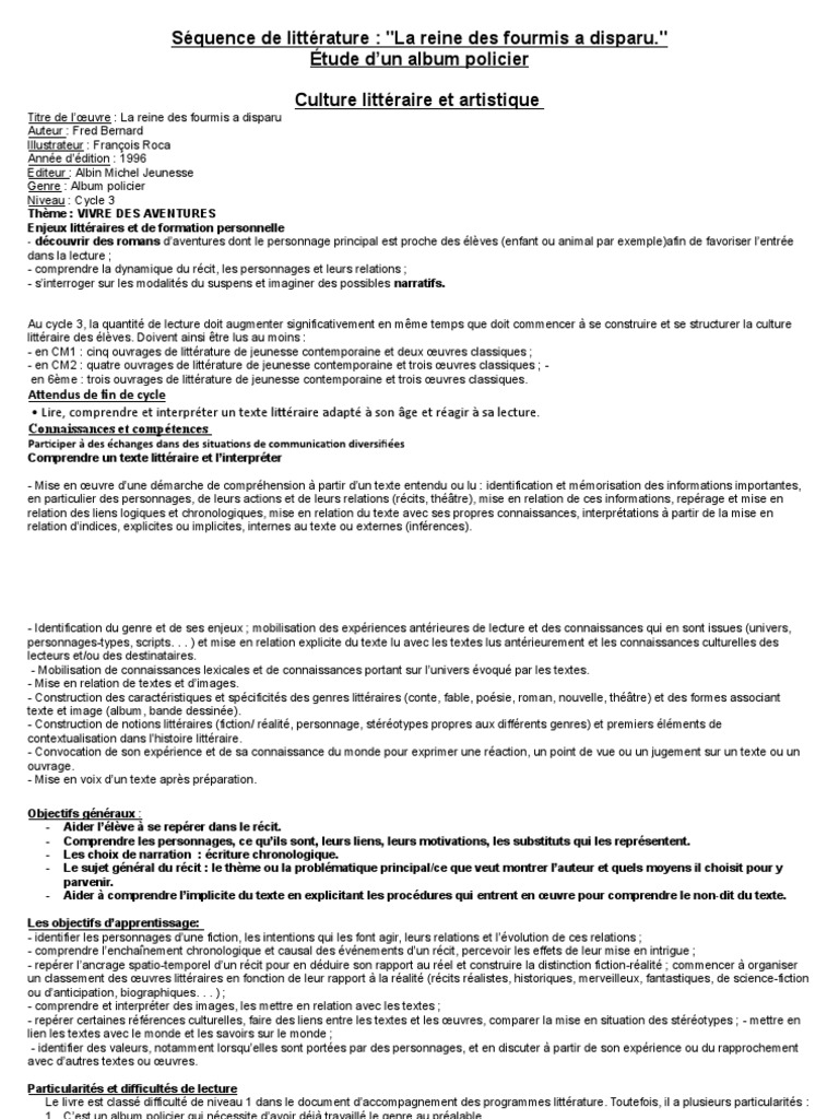 La Reine Des Fourmis A Disparu | PDF