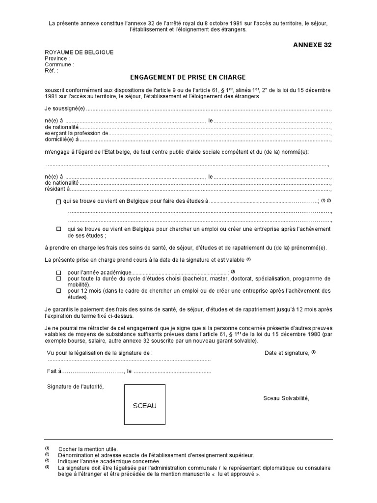 Annexe 32 Nouveau Formulaire 0 | PDF