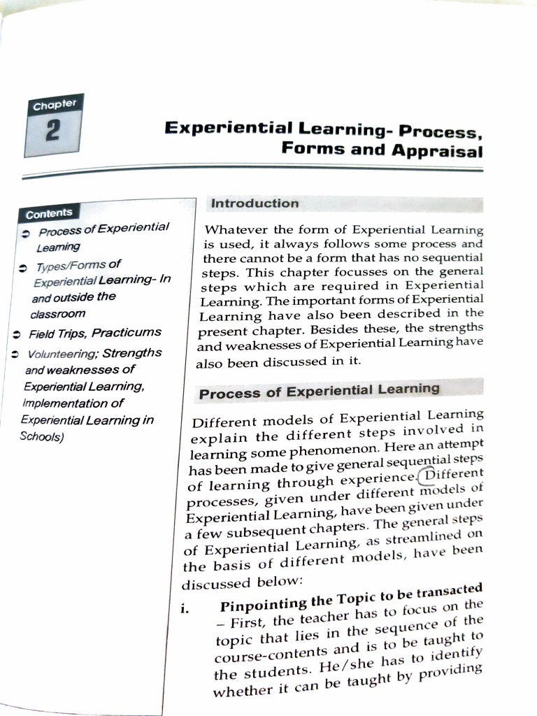 Chapter 2 B.ed Experiential Learning | PDF