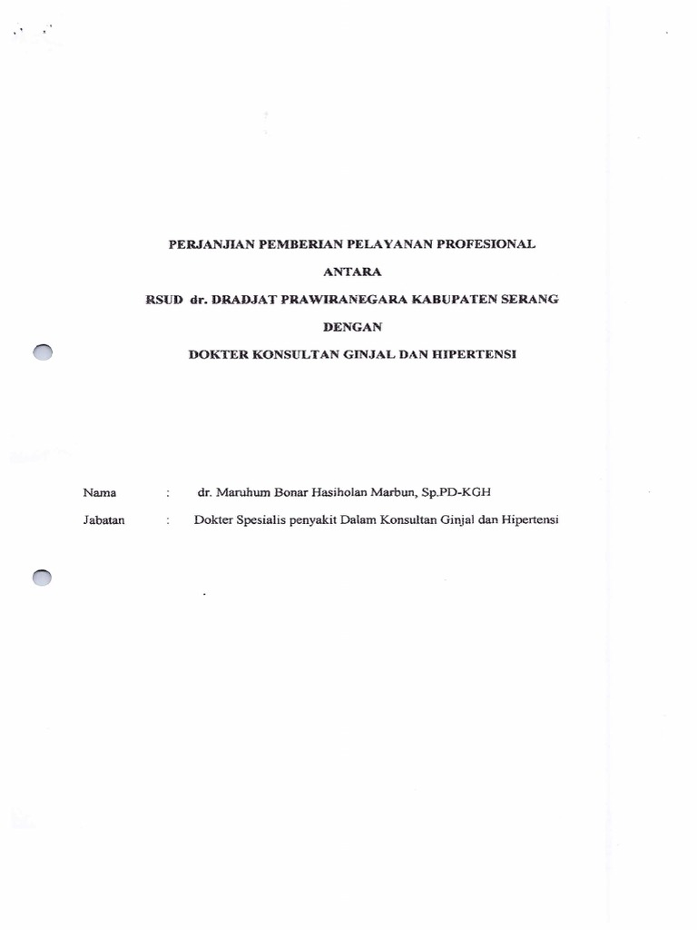 E. Mou Rs Dengan SP KGH | PDF