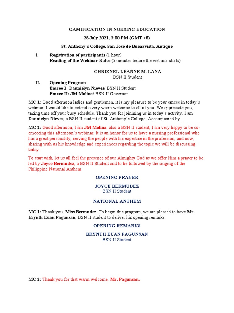 Technical Script NCM 110 | PDF | Nursing