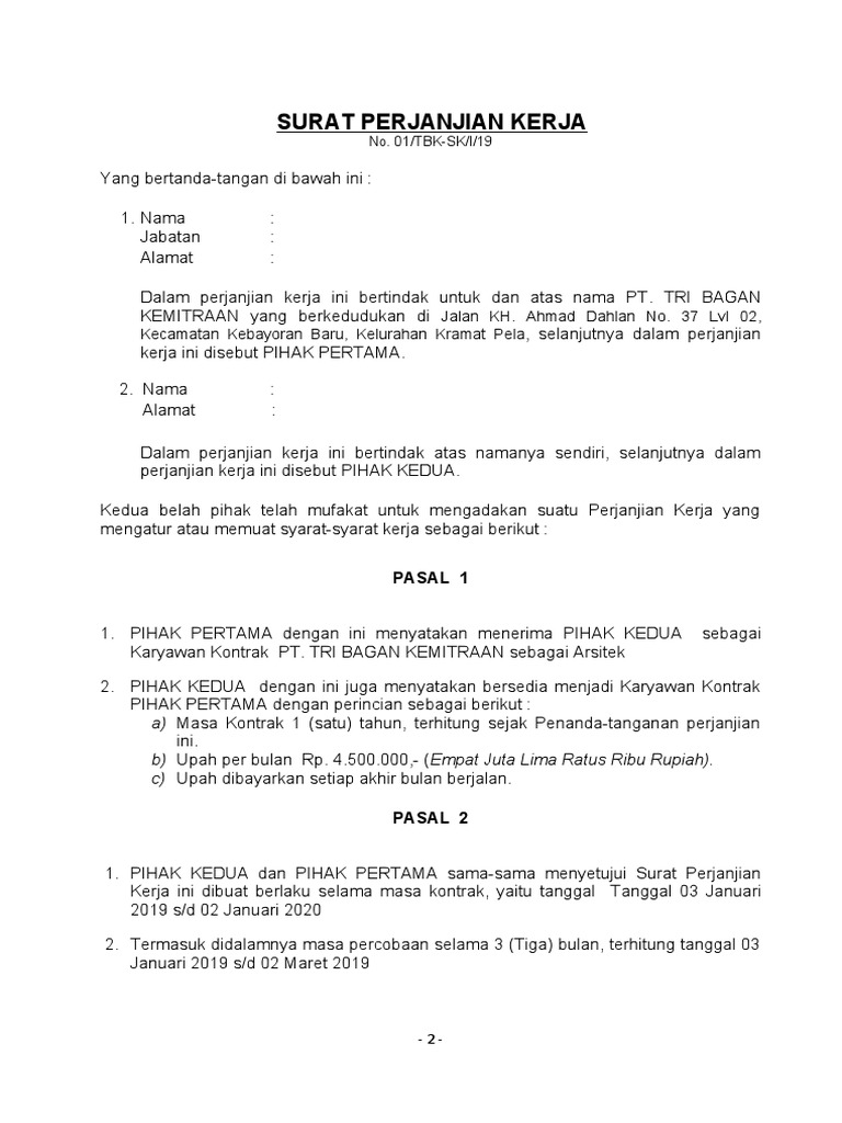 SPK Pegawai - Master | PDF