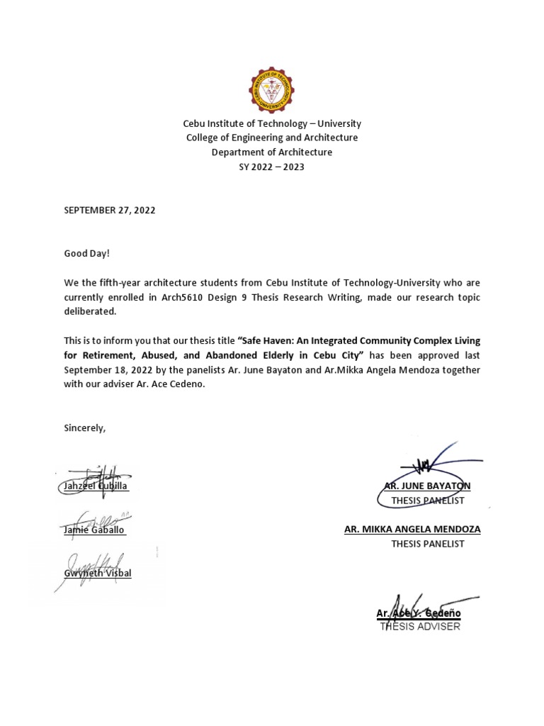 Approved - Letter | PDF