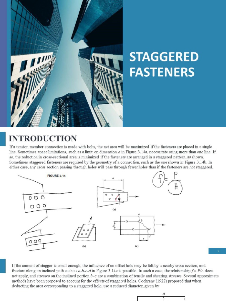 Staggered Fasteners Discussion | PDF