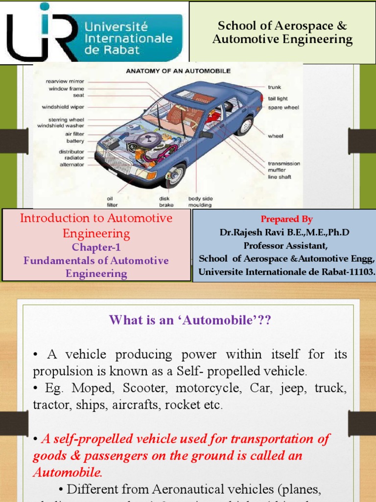 Chapter-1-Intro To Automotive Engineering | PDF | Four Wheel Drive | Axle