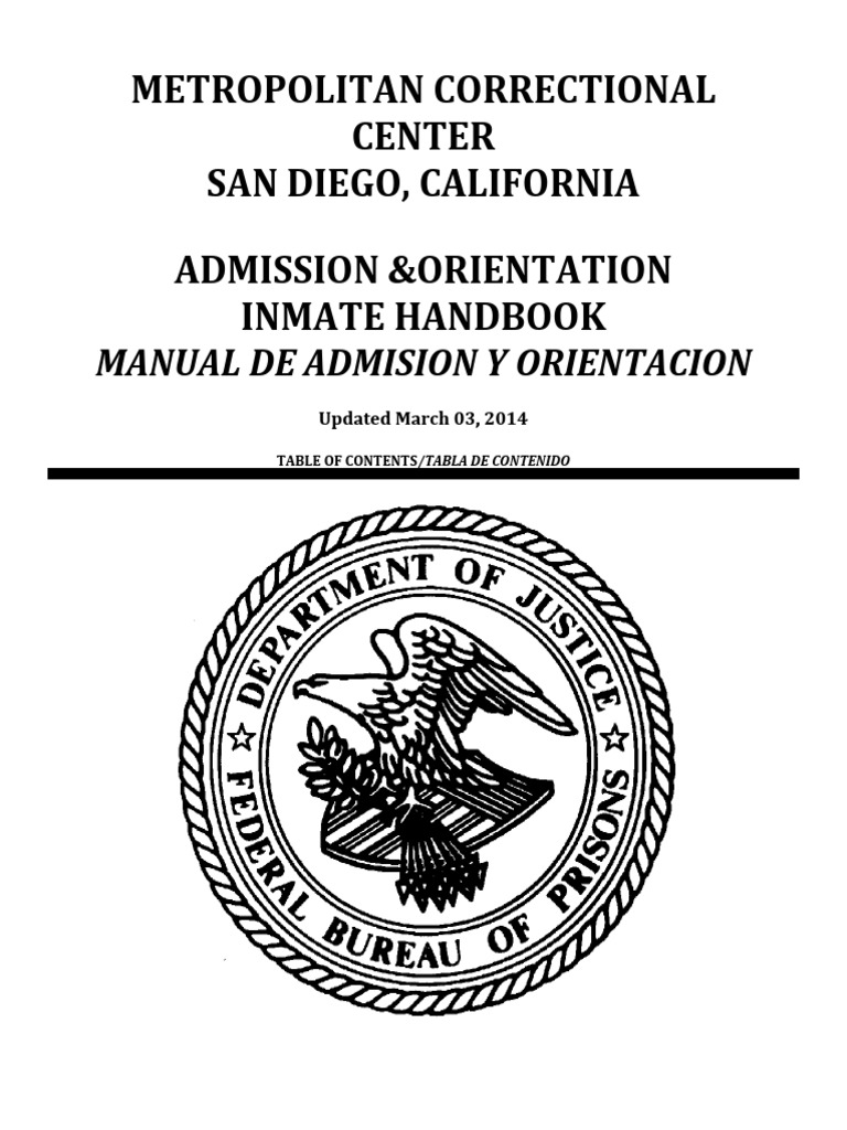 Visitas a Inmates en MCC San Diego | PDF | Economias | Instituciones ...
