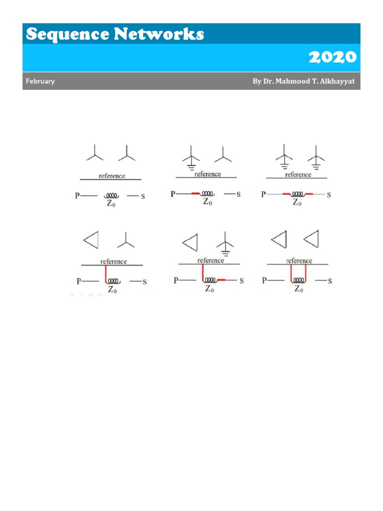 Analysis of Sequence Networks and Per-Unit Models for Rotating Machines and Transformers | PDF ...