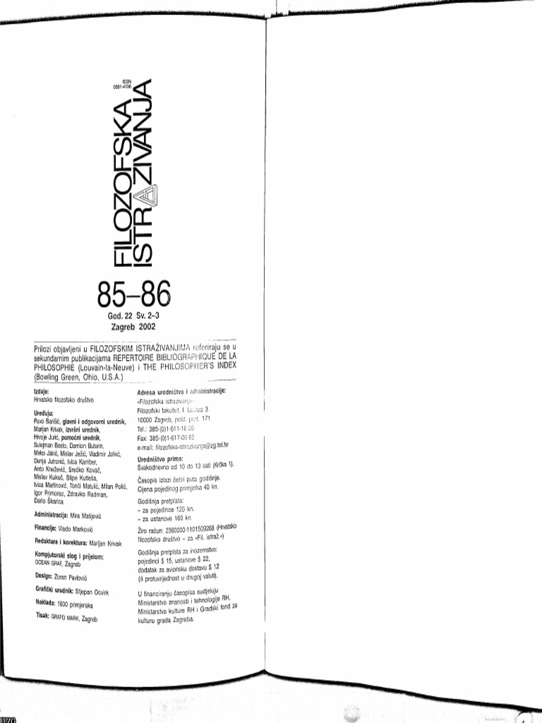 Veljak - Meka Ontologija I Kraj Moderne | PDF