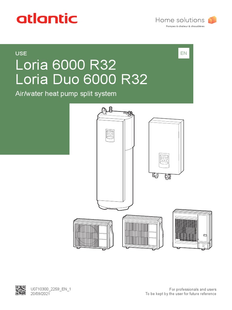 2259 1 en Loria 6000 r32 Manual Use Atlantic | PDF | Water Heating | Thermostat