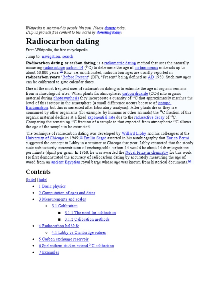 Carbon Dating | PDF | Radiocarbon Dating | Radioactive Decay