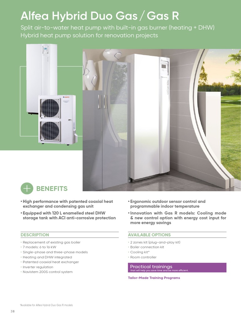 Alfea Hybrid Duo Gas Gasr Product Sheet | PDF | Water Heating ...