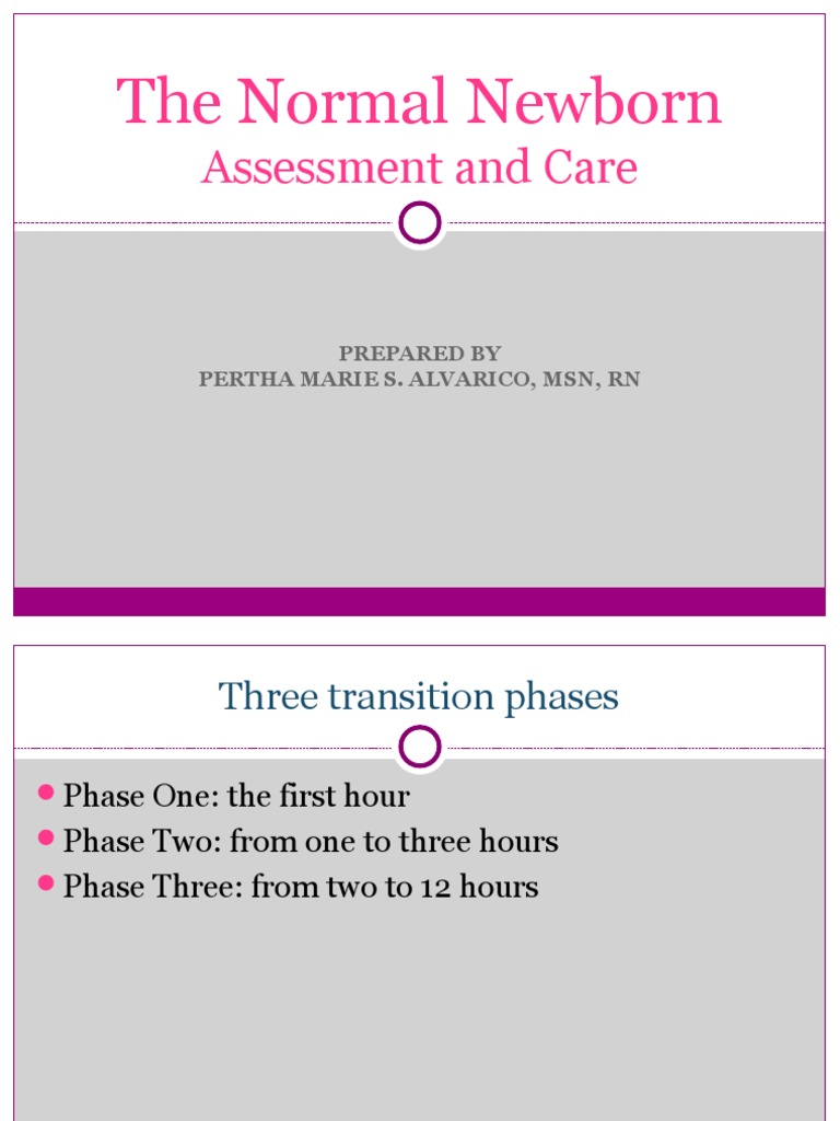 Newborn Transitional Assessment Phases | PDF | Medicine | Medical ...