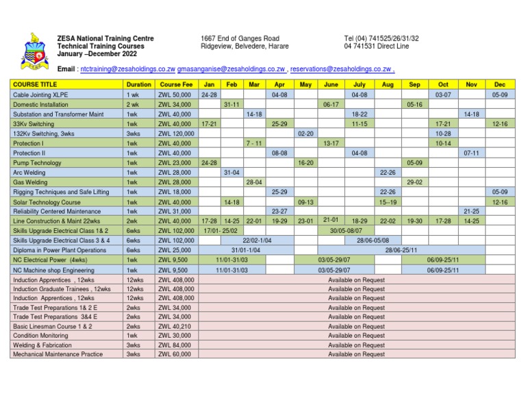 Technical Training Calendar 20220122 | PDF | Engineering | Mechanical ...