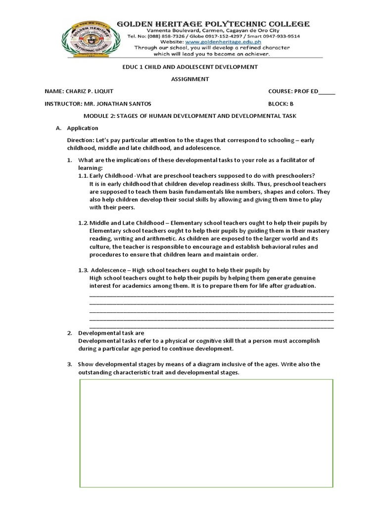Module 2 Assignment Pdf Teachers Developmental Psychology