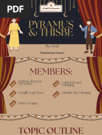 Title The Love Story of Pyramus and Tisbe | PDF